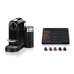Nespresso CitiZ with Milk Black - Original Medium Roast Espresso Machine Capsules (10 Count)