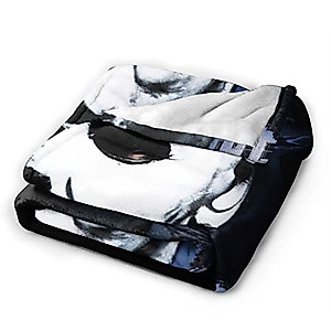 2PCS Horror Movie Watching Halloween Michael Myers Throw Blanket Scary Movie Scream for Couch Sofa or Bed 50inch*60inch Pillow Covers 18 * 18inch