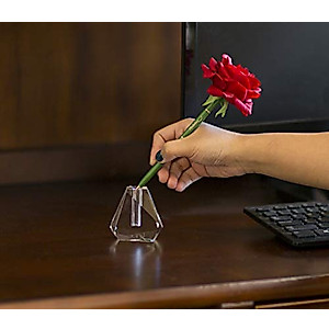 Pentrenz Rose Pen"Valeta" With Diamond Crystal Holder and 2 Ink Refills For Mom, Sister, Friend, Aunt, Grandma, Nurse, Teacher, Great for Home, Dr. Office or Wedding Decor