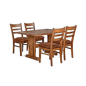 Sunny Designs Sedona 37" Ladderback Chair with Cushion Seat in Rustic Oak