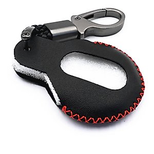 MJKEYAuto Black Leather 4 Buttons Remote Smart Key Fob Cover Case Chain for BMW Mini Cooper Clubman Countryman F54 F55 F56 F57 F60