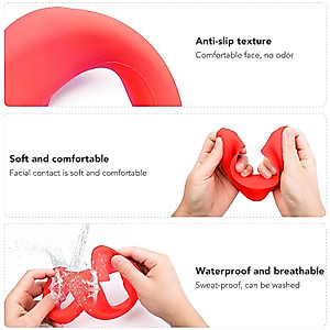 HUIUKE Touch Controller Grip Cover for Quest 2 with Silicone VR Face Cover Pad and Lens Cover, 3 in 1 Silicone Cover Set for Quest 2, Quest 2 Accessories (Red)