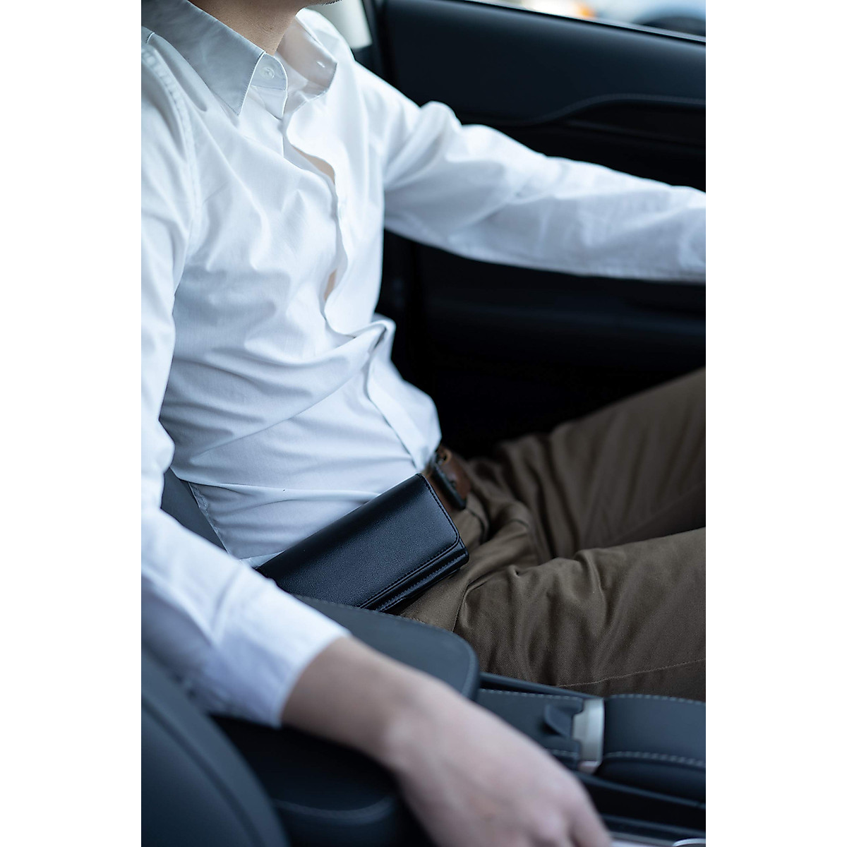 DeBin Holster for iPhone 15 Pro Max Plus, 14 Pro Max 13 Pro max 12 Pro Max 11 Pro Max, Xs Max, 8 Plus, 7 Plus Cell Phone Belt Holder Case with Clip ID Card Pouch Cover (Fits Phone with Case on) Large