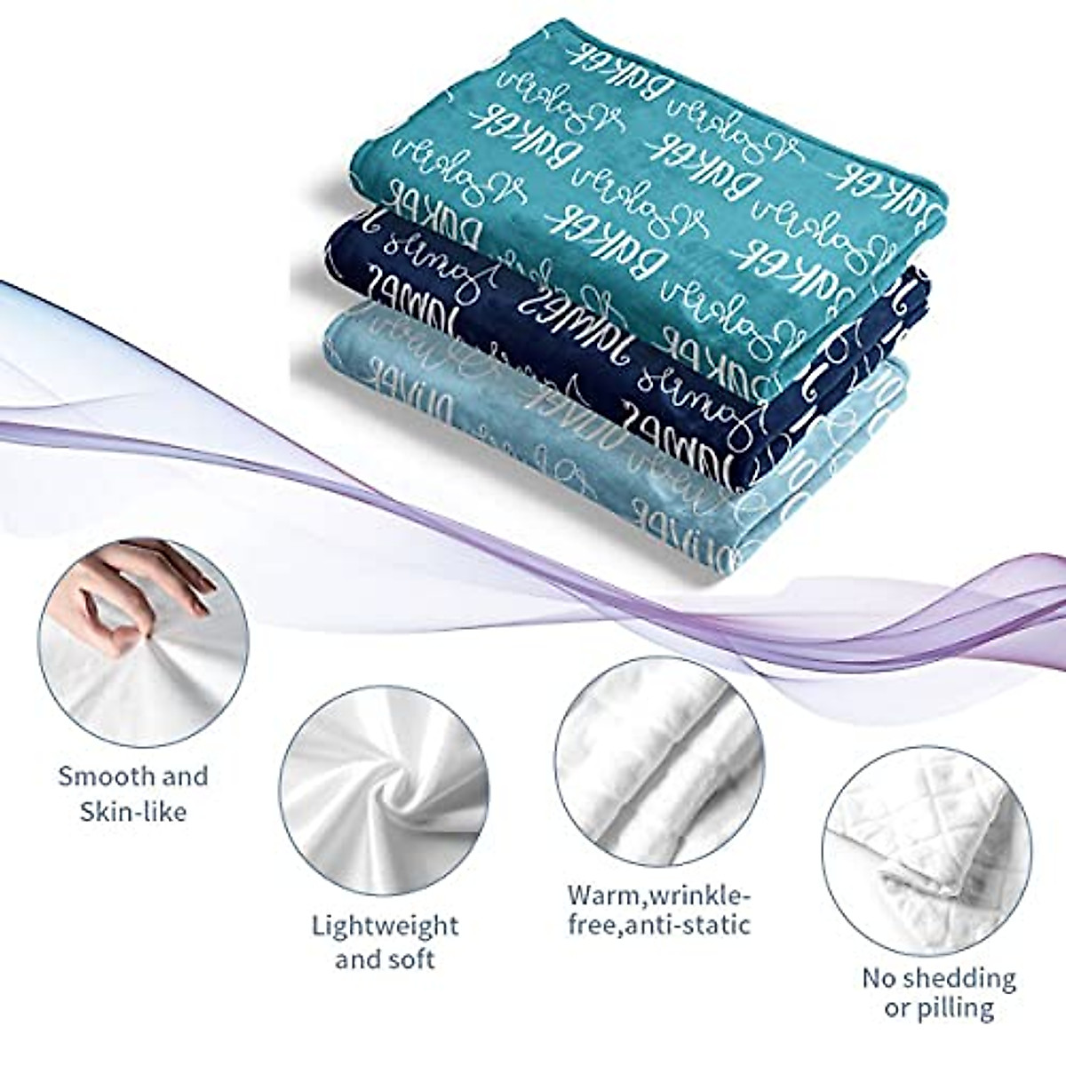 PUBSOOUP Personalized Baby Blankets, Baby Blankets for Girls and Boys with Name Flannel Plush Baby Customized Blanket Personalized Gifts for Kids(40"x30"inch)