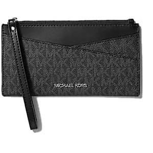 Michael Kors Jet Set Medium Logo Crossover Wristlet (Black/Black)