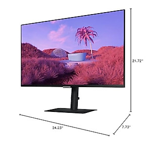 SAMSUNG Monitor for Business Gaming 27Inch 4K UHD (3840x2160) Computer Monitor Built-in Speakers USB Hub with USB-C HDMI HDR10 Height Adjustable Stand, HDMI Cable