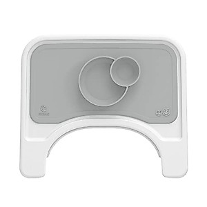 ezpz by Stokke Placemat for Steps Tray, Grey - Perfectly Fits Stokke Steps High Chair Tray - Helps Prevent Messy Mealtimes - Durable, Convenient, Dishwasher & Microwave Safe - 100% Silicone