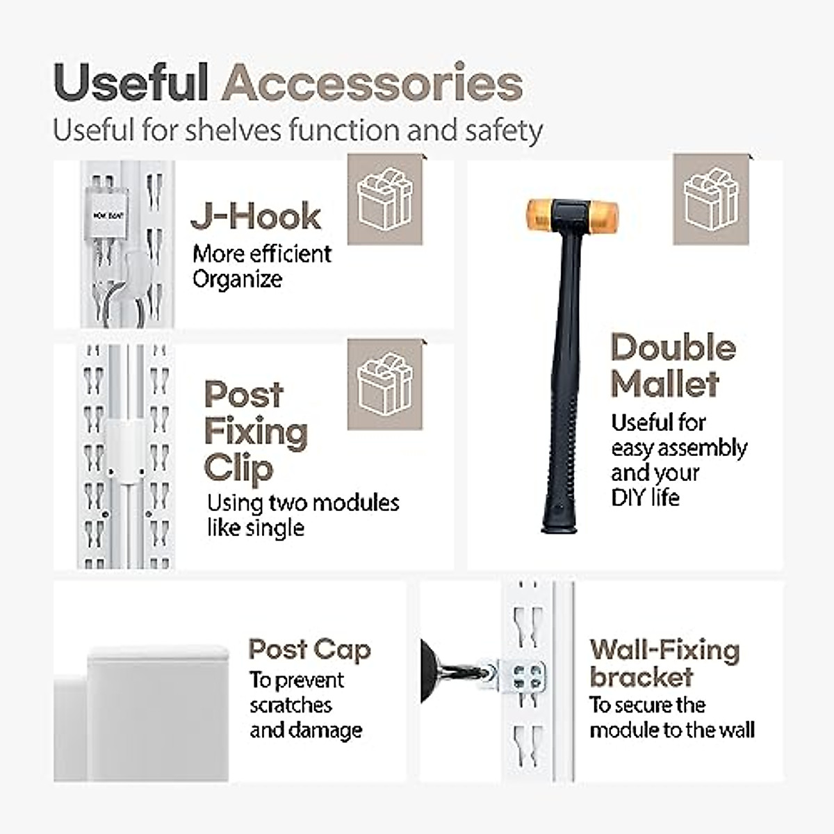 HOMEDANT House 5-Tier Laminated Metal Shelving Unit Adjustable Storage Utility Rack Heavy Duty Shelves Organization Multipurpose Shelf Kitchen Garage Pantry Closet 1Pack