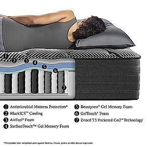 Beautyrest Black L-Class 13.5” Medium Cal King Mattress, Cooling Technology, Supportive, CertiPUR-US, 100-Night Sleep Trial, 10-Year Limited Warranty