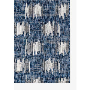 Novogratz by Momeni Villa Turin Blue Indoor/Outdoor Area Rug 2' X 10' Runner