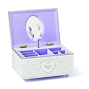 Lenox Childhood Memories Unicorn Jewelry Box Personalized, Custom Engraved Musical Jewelry Organizer, My First Jewelry Box for Kids, Children, Little Girls