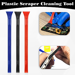 12 Pcs Colorful Plastic Scraper Cleaning Tool Multi-Purpose Stiff Scraper Pen-Shaped Scraper Tool Non-Scratch Kitchen Scraper Cleaning Pen for Stickers Labels Oil Stains Food Dirt