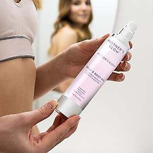 Organic Belly Oil for Stretch Marks, Plant-Based & Pregnancy-Safe Postpartum Skincare, Ultra Soothing Hydrating Nourishing