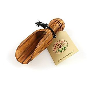 Olive Wood Bath Salt Scoop 5 inch