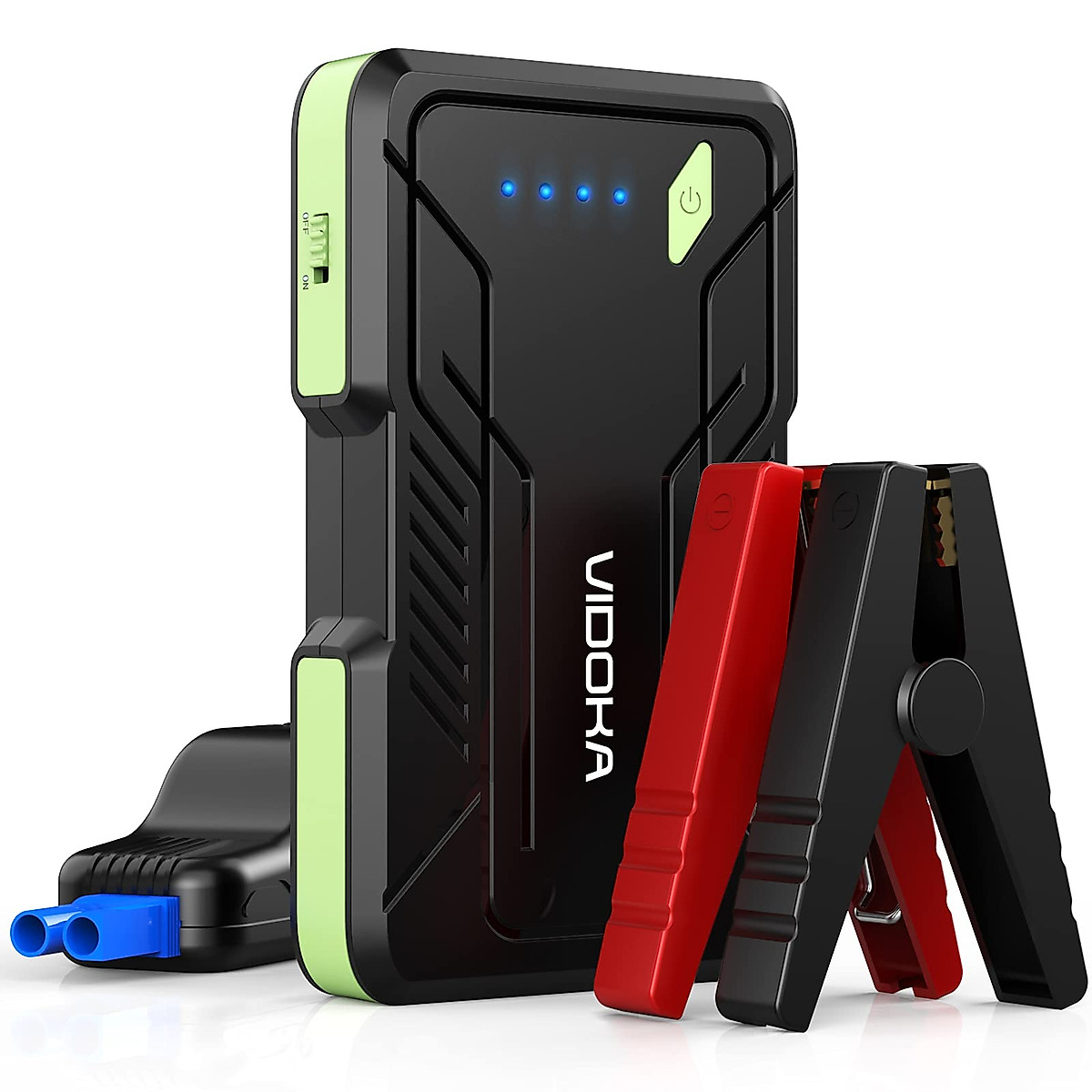 YuanKanJu Sudopo Portable Car Jump Starter 1000A Battery Booster, VIDOKA 12V Jump Starter (Gas Engines up to 7.0L, Diesel up to 5.5L) with Smart Clamp Cables, USB Quick Charge, LED Flashlight