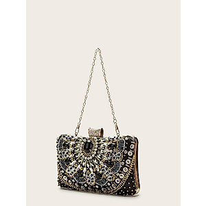 LETODE clutch purse for women with Noble Beaded Sequin Bag evening handbag