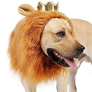 Dog Costume Lion Mane Halloween Costume Realistic & Funny Lion Mane for Pet Dogs – Ideal for Halloween, Dog Birthday, Dog Cosplay, Dog Outfits, Pet Clothes