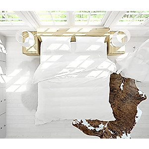 bonanza leathers Genuine Cowhide Rug Classic Tricolor Size S/L/XL 5X6/6X7/7X8 FT (L)