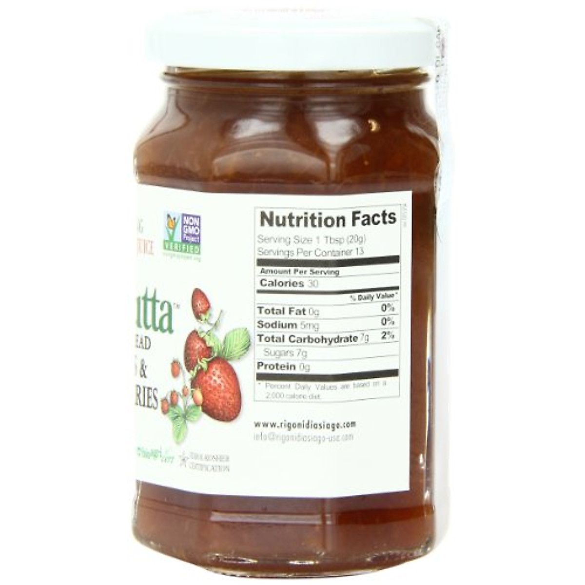 Rigoni di Asiago Fiordifrutta Organic Strawberry Fruit Spread, 8.82 Ounce (Pack of 1), Strawberry