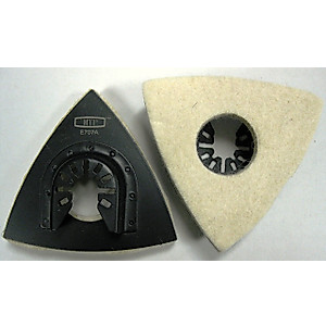 MTP TM Polishing Wool Felt Pad Oscillating Multitool Stone Compatible for Fein Multimaster Dewalt Porter Cable Skil Black & Decker Makita Bosch Milwaukee Multi-max Ridgid Ryobi Skil