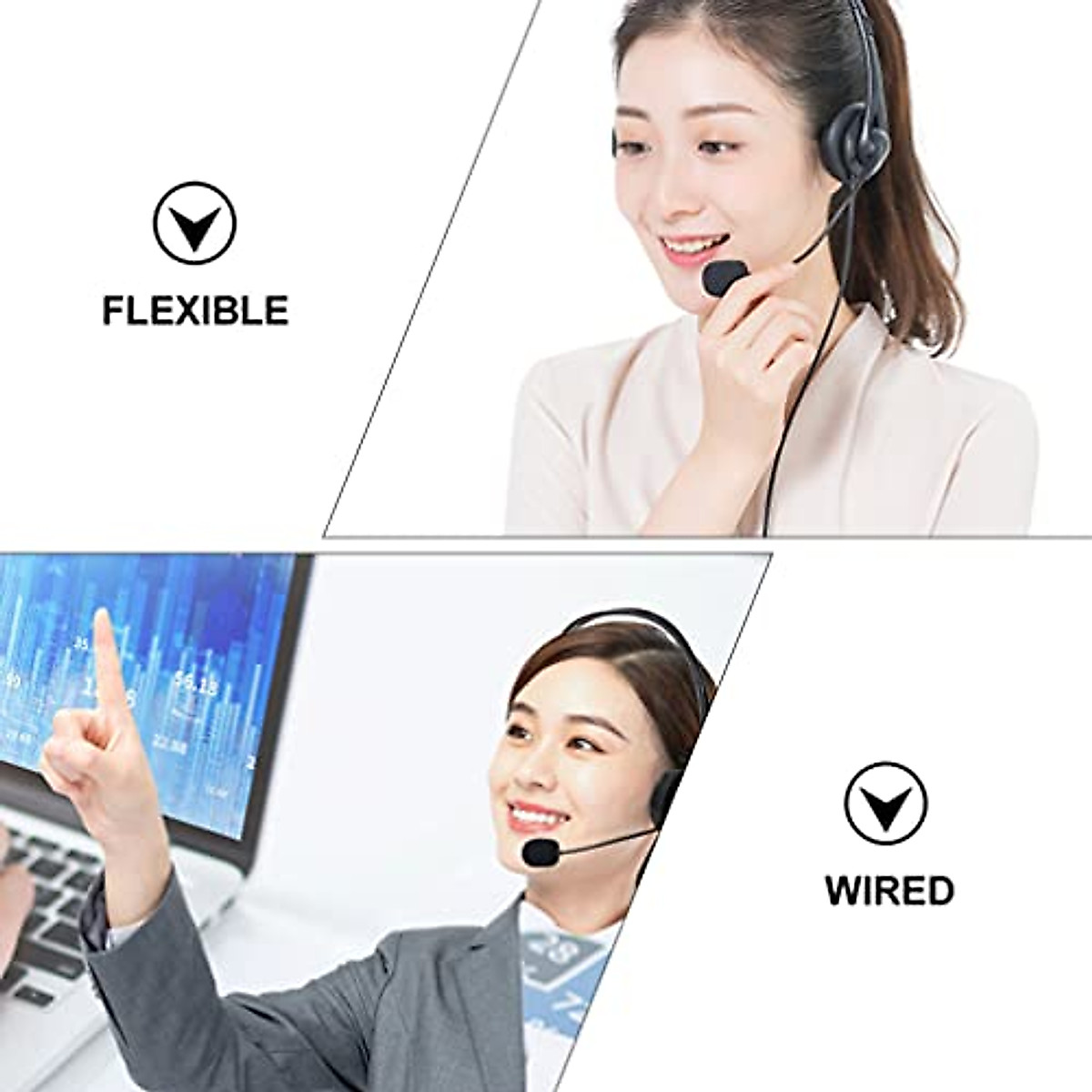 OSALADI Office Headphones Noise Cancelling Headphone Wired Headset with Microphone