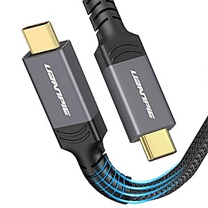 Uzanpie USB4 Cable Compatible with Thunderbolt 4/3, 40Gbps/6.6ft USB 4.0 Cable Support 100W 20V/5A Fast Charging, USB C to USB C Cable 8K@30Hz or Dual 4K@60Hz for Hub M-acbook External SSD eGpu