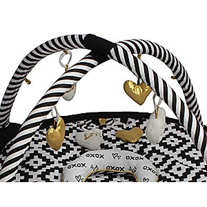 Bacati Love Baby A Countivity Gym with Mat, Black/Gold