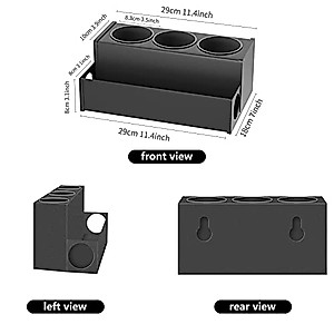 HigoYXP Hair Tool Organizer, 100% Metal Hot Tools Organizer, Heat-Resistant Hair Tool Holder-Styling Tools Organizer for Cosmetic, Skincare, Toiletries, Bathroom Counter, Vanity(1.6kg, Black)