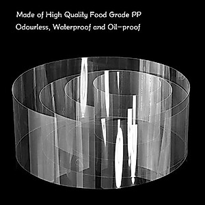 YQL Cake Collar 6 Inch,Acetate Cake Collar Roll DIY Acetate Sheet Baking Transparent Mousse Cake Sheets Surrounding Edge Clear Cake Strips for Baking Decorate Shaker Cards Making(6x394Inch)