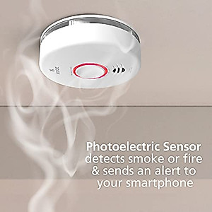 Kidde Smart Smoke Detector, WiFi, Alexa Compatible Device, Hardwired w/Battery Backup, Voice & App Alerts