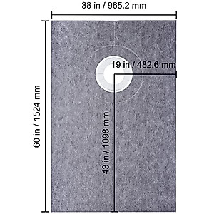 VEVOR Shower Curb Kit, 38"x60" ABS Watertight Shower Curb Overlay with 4" ABS Offset Bonding Flange, 4" Stainless Steel Grate and Trowel, Cuttable Shower Curb, Shower Pan Fit for Bathroom