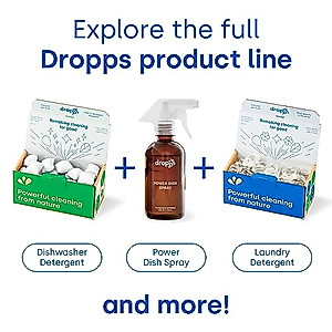 Dropps Stain & Odor Laundry Detergent | Clean & Crisp, 32 Pods | Low-Waste Packaging | Works In All Machines - High Efficiency (HE) Compatible | Powered by Natural Plant-Based Ingredients