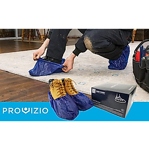 Provizio Supply Waterproof Shoe Covers Disposable Non Slip Extra Large Boot Cover Dark Blue - (40 Pairs)