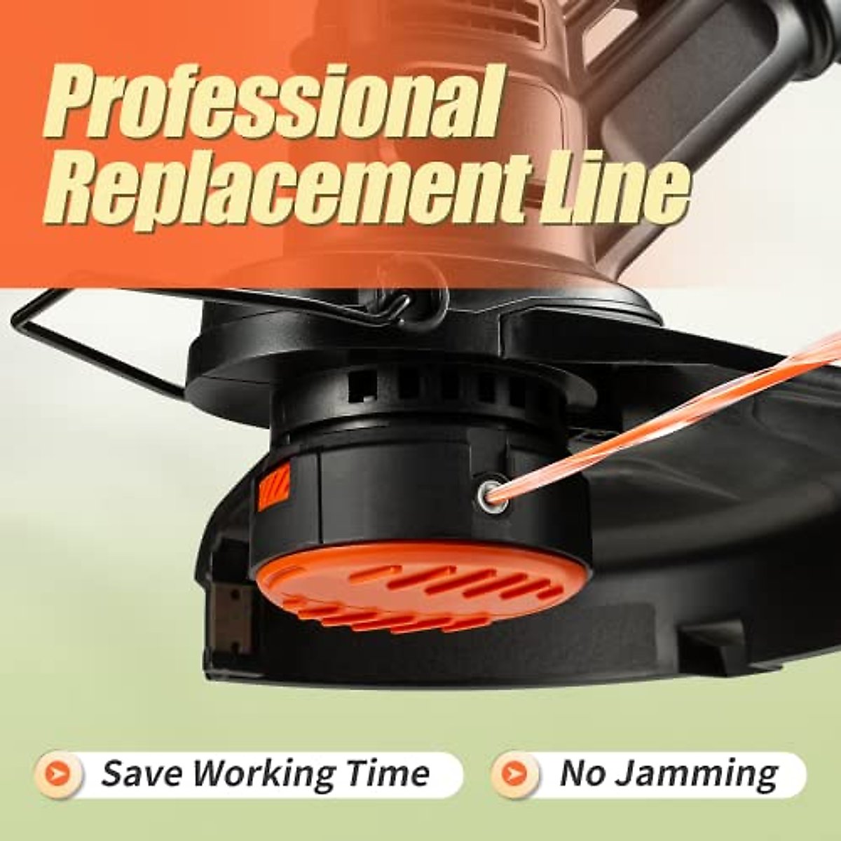 Eventronic Trimmer Line, 0.095-Inch Weed Eater String Line, Heavy Duty Weed Wacker String, 560ft Twist String Trimmer Line