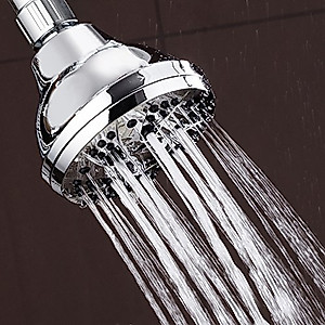 AquaDance Chrome Finish 6-Setting Shower Head for Maximum Power. Enjoy 2.5 gpm Spiral High Performance Luxury Even Under Low Water Pressure