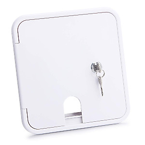 LCGP RV Trailer Electric Power Cord Cable Door Compartment Lock with 2 Keys W 7.99 inch, H 8.39 inch