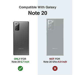 SURITCH for Samsung Galaxy Note 20 Case (Only) 6.7-inch, [2 Front Frames][Built-in Screen Protector] Full Body Protective Rugged Heavy Duty Shockproof Phone Cover -(Green)