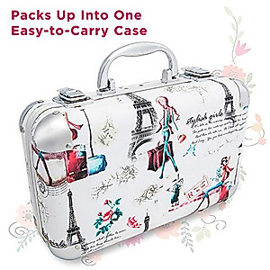 Vokai Makeup Kit Gift Set - 41 Eye Shadows, 7 Body Glitters, 1 Lip Liner Pencil, 1 Lipsticks, 4 Blushs, Eye liner pencil, 5 Concealers, 2 Lip Gloss, 5 Bronzers, Mirror