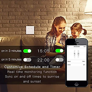 MOES WiFi Smart Light Switch, 2 Gang No Screw Panel Smart Life/Tuya App Wireless Remote Control Wall Switch Timer for Lights, Compatible with Alexa, Google Home, Neutral Wire Required, No Hub Required