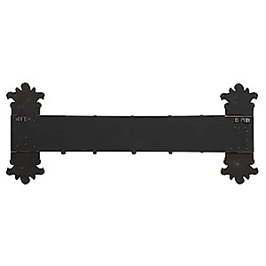 Deco 79 Metal 7 Hangers Wall Hook, 33" x 6" x 13", White