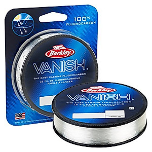 Berkley Vanish®, Clear, 2lb | 0.9kg, 250yd | 228m Fluorocarbon Fishing Line, Suitable for Saltwater and Freshwater Environments