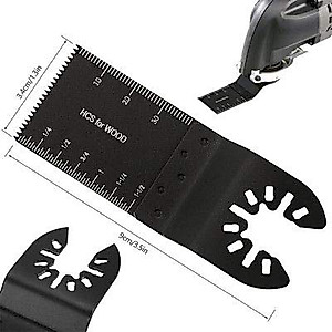 Diagtree 100 pcs Wood Oscillating Multitool Saw Blade Set Fits Fein Multimaster Porter Cable Black & Decker Bosch Dremel Craftsman Ridgid Ryobi Makita Milwaukee Dewalt Rockwell