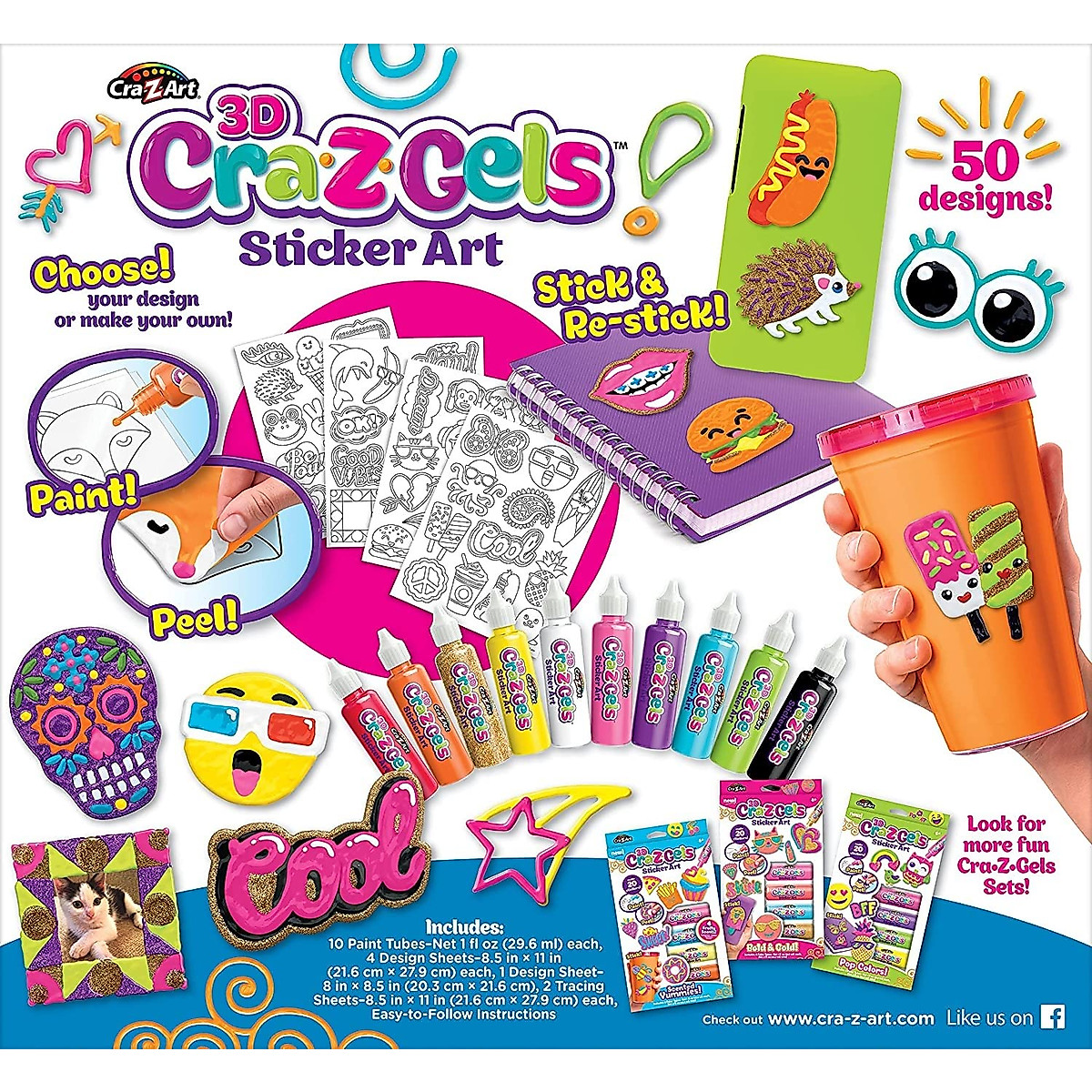 Cra-Z-Art CRA-Z-Gels 3D Deluxe Set DIY Sticker Kit