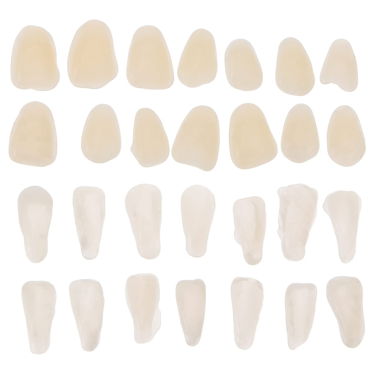 EXCEART Teeth Veneer 100 Pieces Artificial Resin Tooth Fillings Temporary Veneer Tooth Replacements Tooth Repair Supply