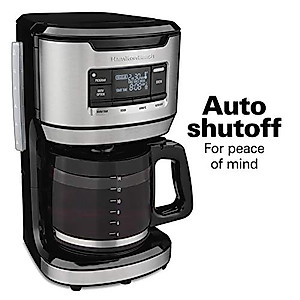 Hamilton Beach Programmable FrontFill Coffee Maker, Extra-Large 14 Cup Capacity, Black/Stainless (46390)