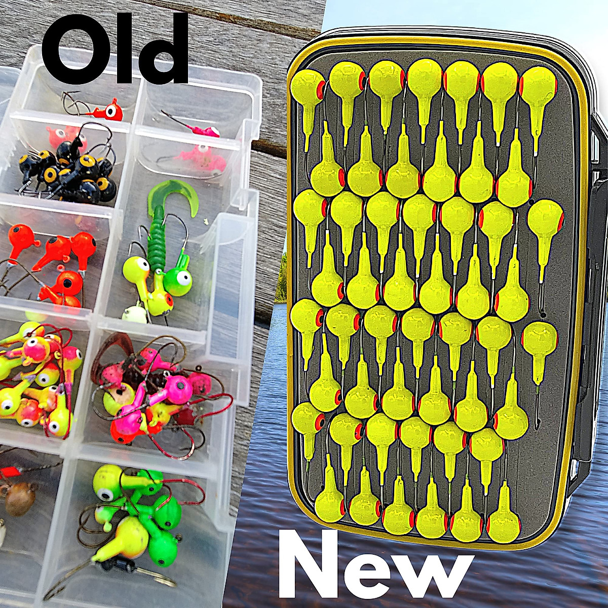 JIGBOX Deep Fishing Jig Organizer Large, Double Sided, Waterproof, Holds Your Larger Jigs, Various Styles of Jig Heads and More, Buck Tails, Weed Jigs, Jigs with Swim Baits, Micro Jigs