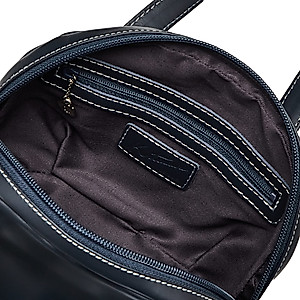 Kitamura Z-0560 Detachable Shoulder Belt 2-Way Handbag, Dark Blue/White Stitching [Navy] 10901