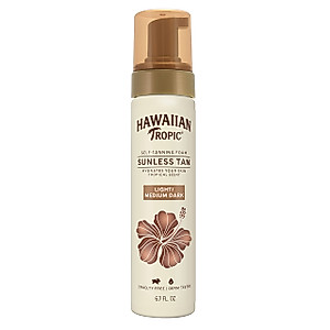 Hawaiian Tropic Sunless Tan Light/Medium Self-Tanning Foam, 6.7oz | Self Tanner Light, Self Tanner Medium, Sunless Tanner, Sunless Tanning Foam, 6.7oz