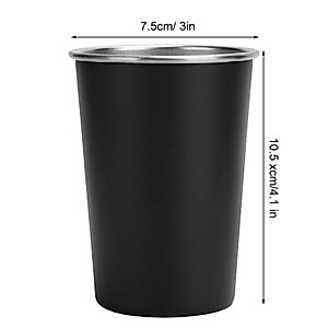 HEITIGN Beer Mug Camping Portable Beer Drinking Cup 4Pcs Stainless Steel Picnic Cup Beer Beverage Drinking Cup for Outdoor Mountaineering Camping Ideal for Home Gift