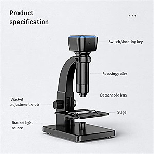LXXSH 2000x WiFi Dual Lens Electronics Digital Microscope USB Phone PC Video Microscope for Microbial Observation